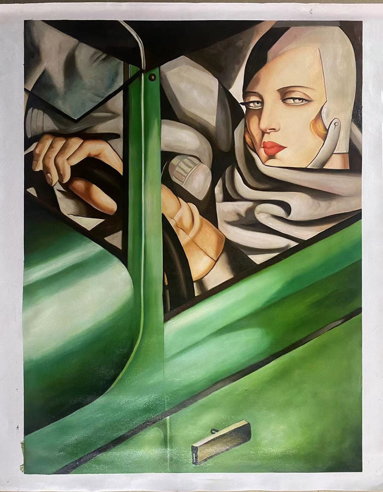 Tamara De Lempicka Selfportrait in the Green Bugatti 50 X 70 Cm & 60 X ...
