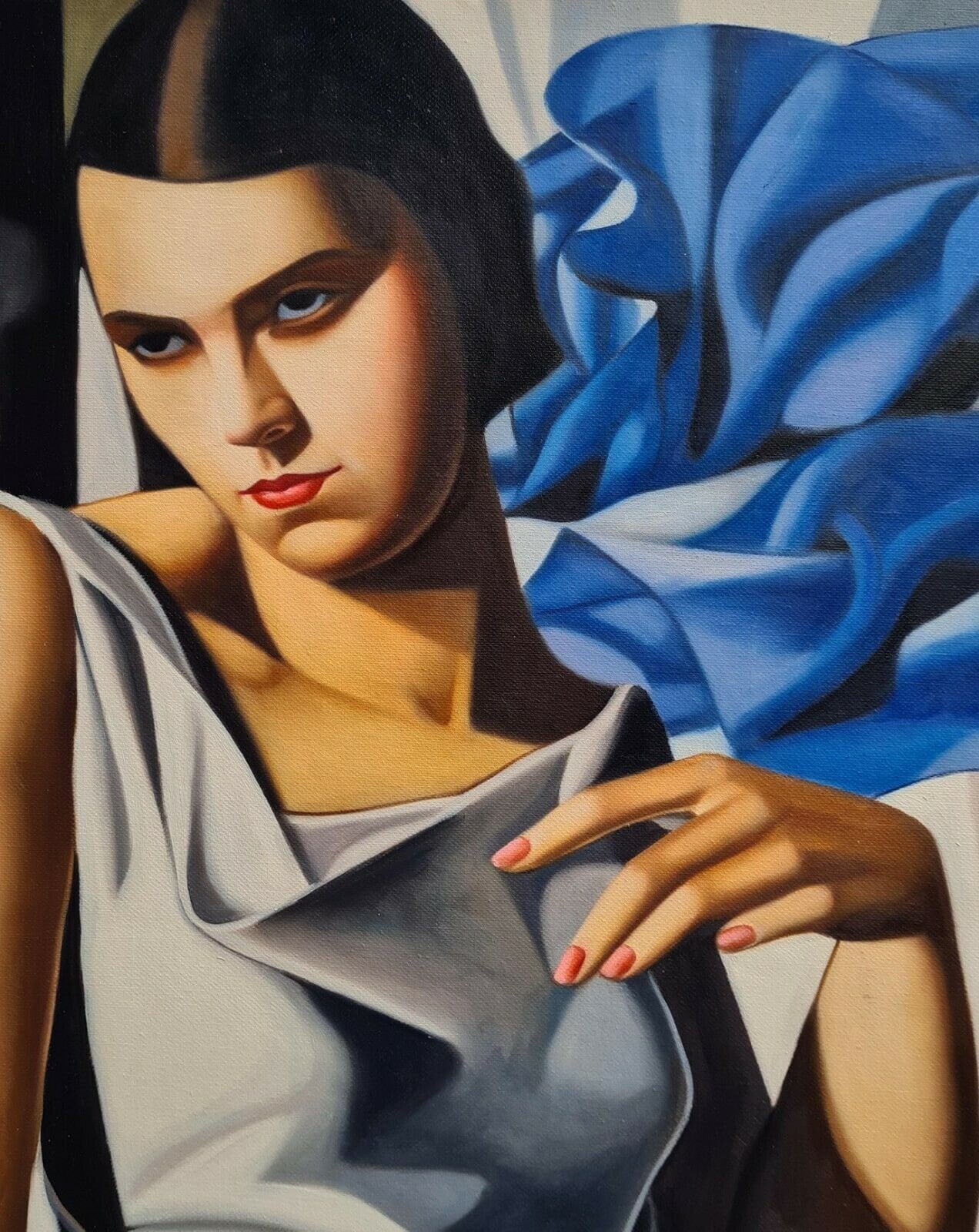 Tamara De Lempicka Portrait of Madame M. 60 X 90 Cm Oil Painting ...