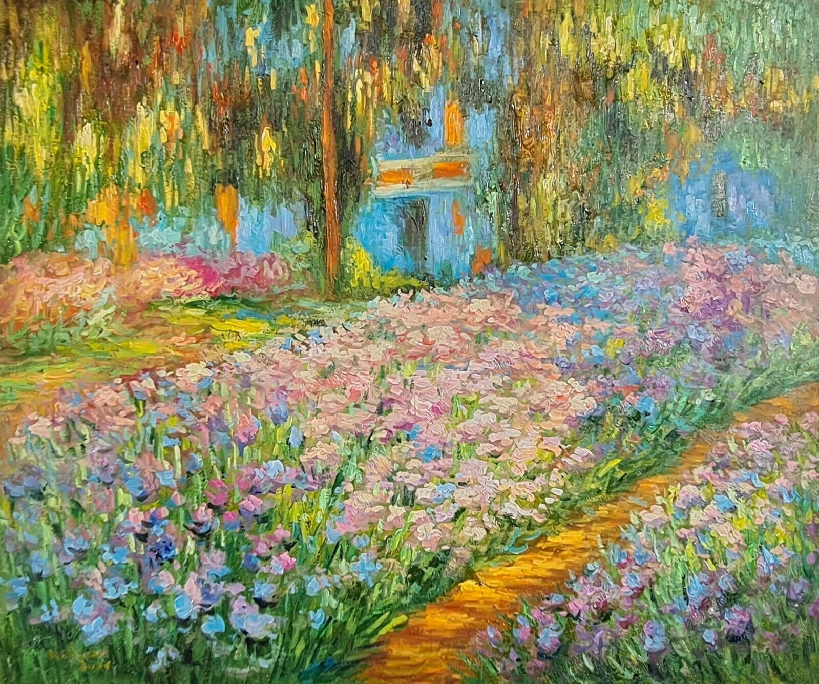 Claude Monet Irises in Monet's Garden Blooming Irises in Monet's Garden ...