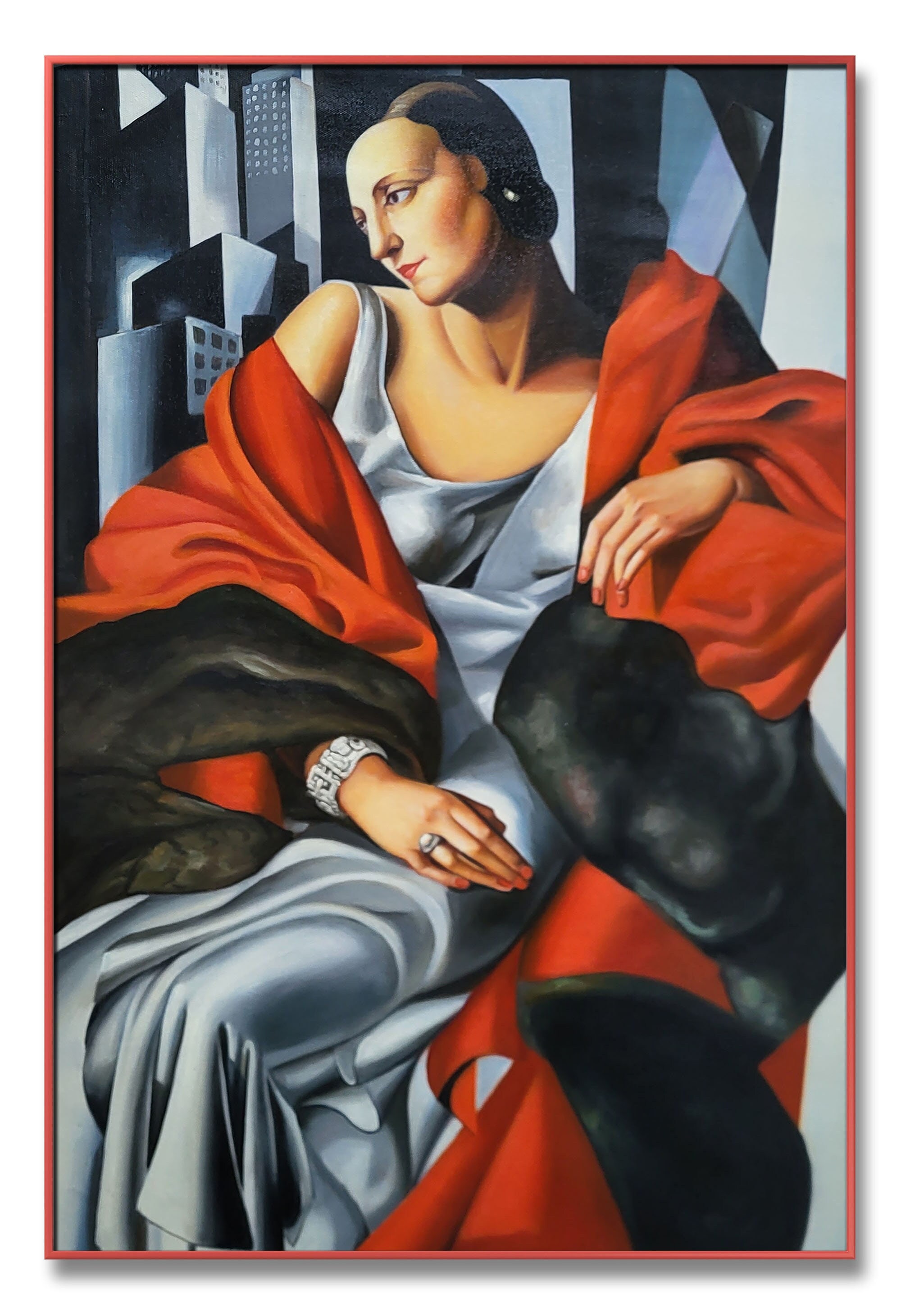 Tamara De Lempicka Portrait of Mrs Boucard 60 X 90 Cm HANDMADE Oil on ...