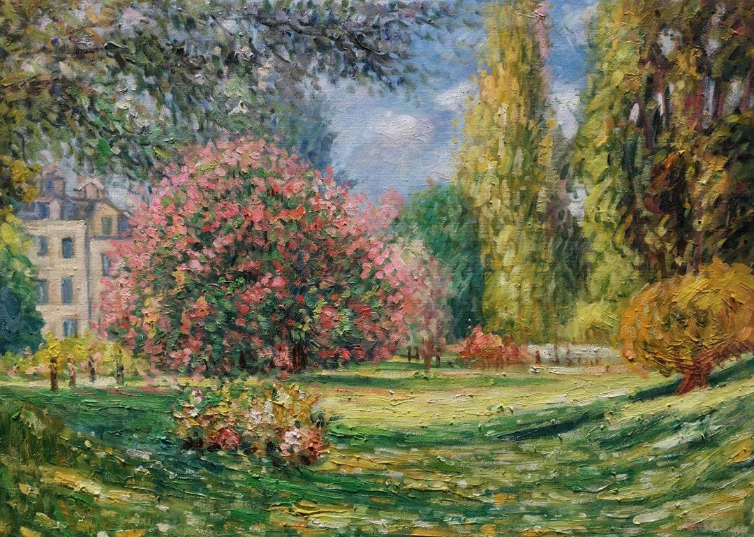 Claude Monet the Parc Monceau Paris HANDMADE Oil Painting - Etsy