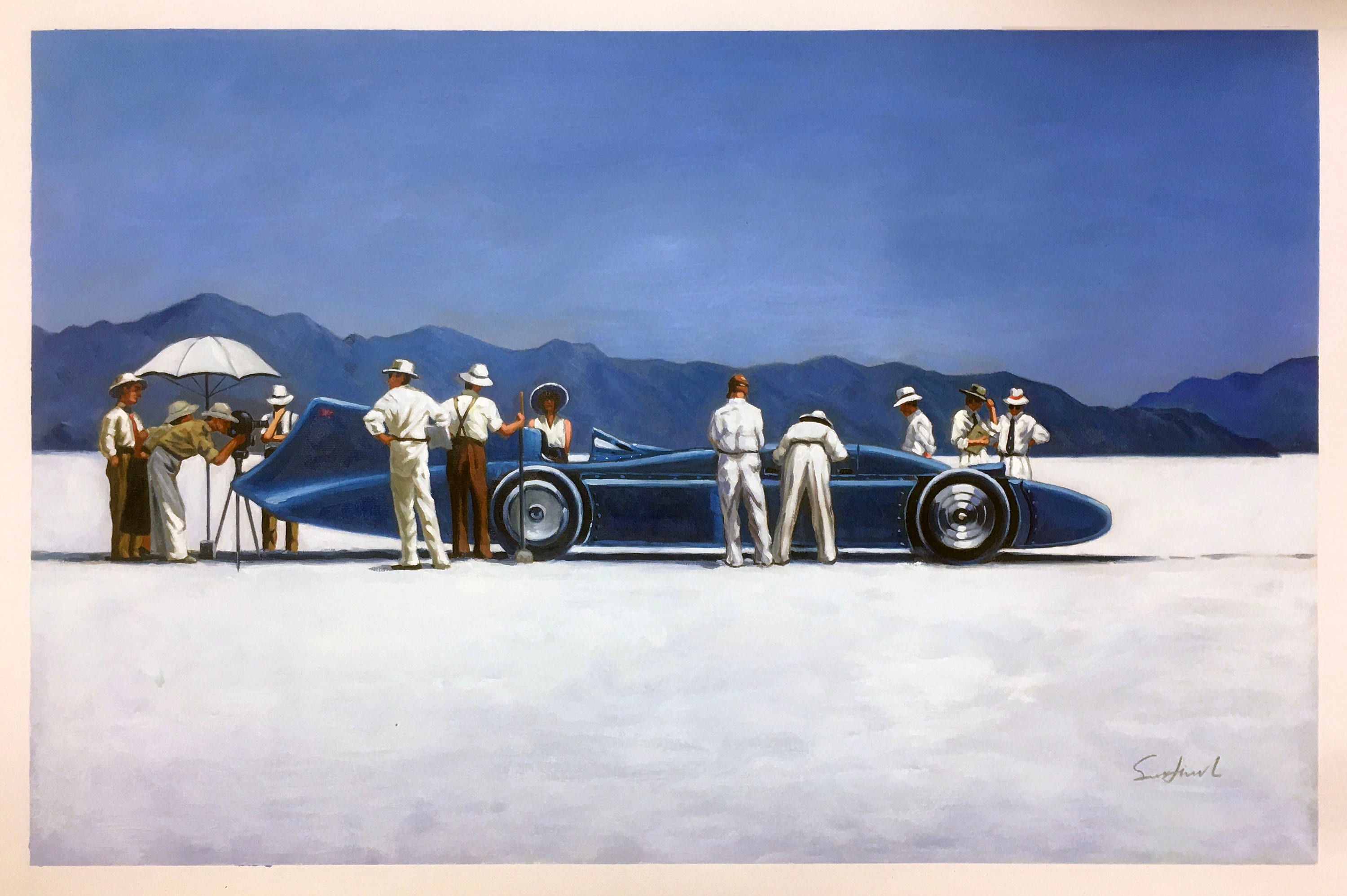Jack Vettriano Bluebird en Bonneville HECHO A MANO óleo sobre lienzo ...