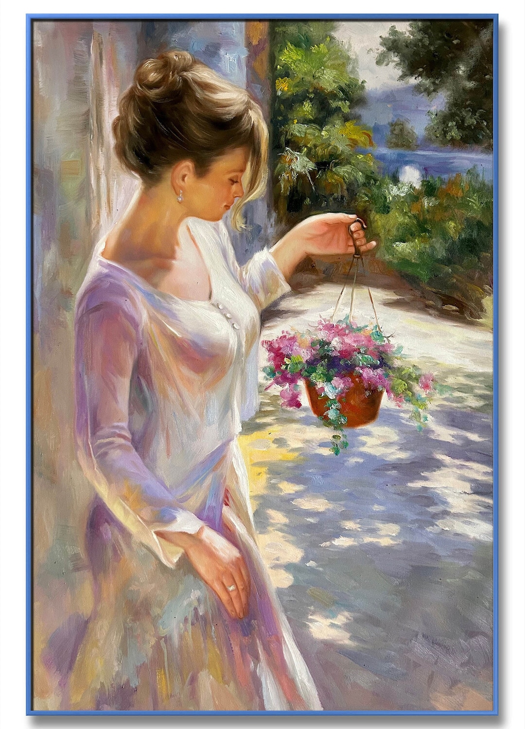 New Flowers 60 X 90 Cm Flowers in Bloom HANDMADE IN STOCK Hand-painted ...