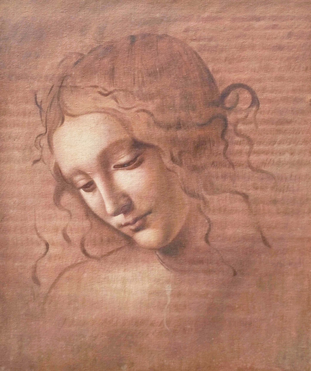 Leonardo Da Vinci - La Scapigliata 50 X 60 Cm HANDMADE Hand-painted Oil Painting Reproduction ...