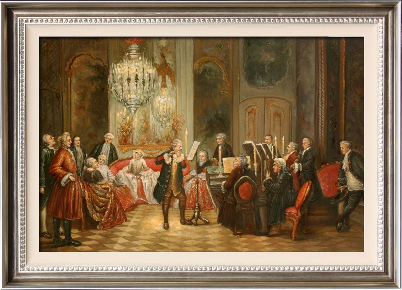 Adolph Menzel Frederick the Great Playing the Flute at Sanssouci Flute ...