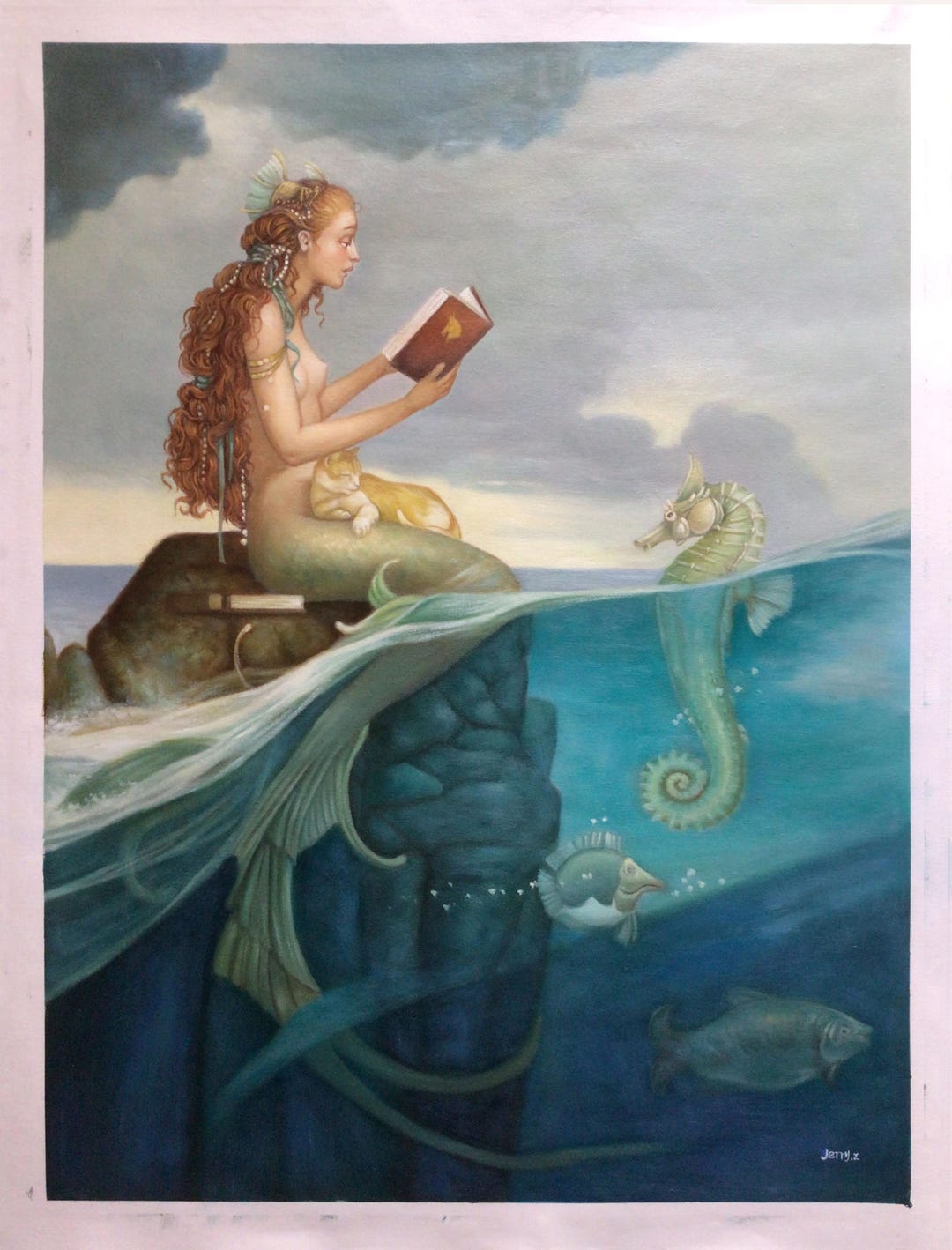MP, Mermaid’s Secret, Semi-nudem Woman Mermaid Fantasy Surreal Art ...