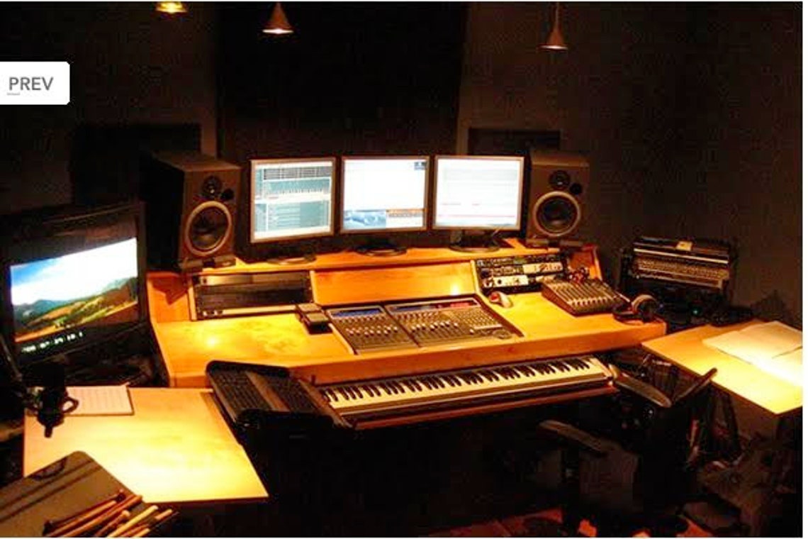 Custom Recording Studio Workstation Desk - Etsy