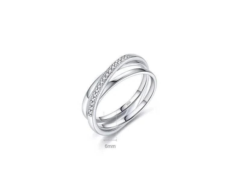 Silvering Tangled Special Irregular Design Ring Gift for Her Engagement ...