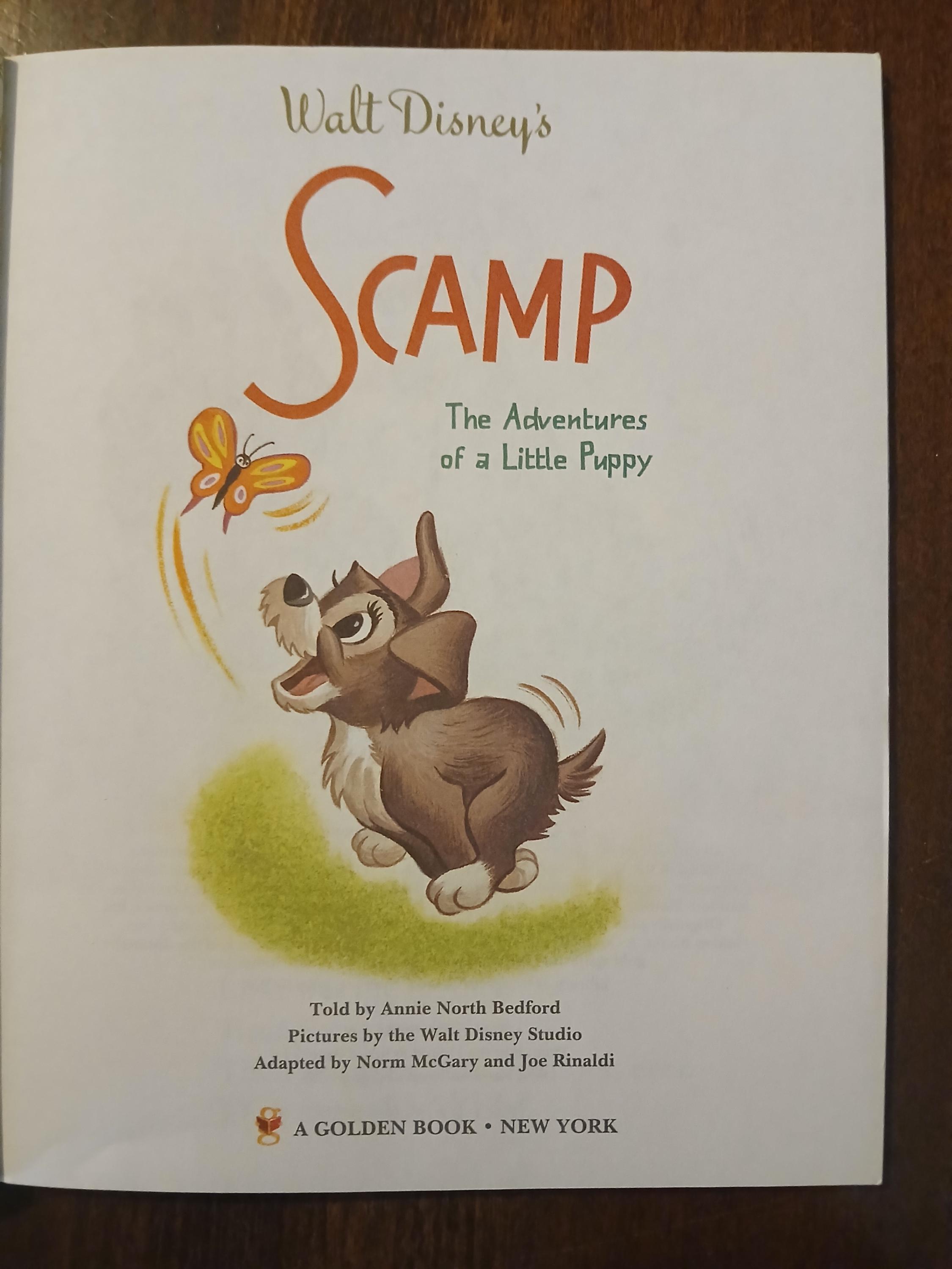 Walt Disney's Scamp Little Golden Book Vintage Children's - Etsy