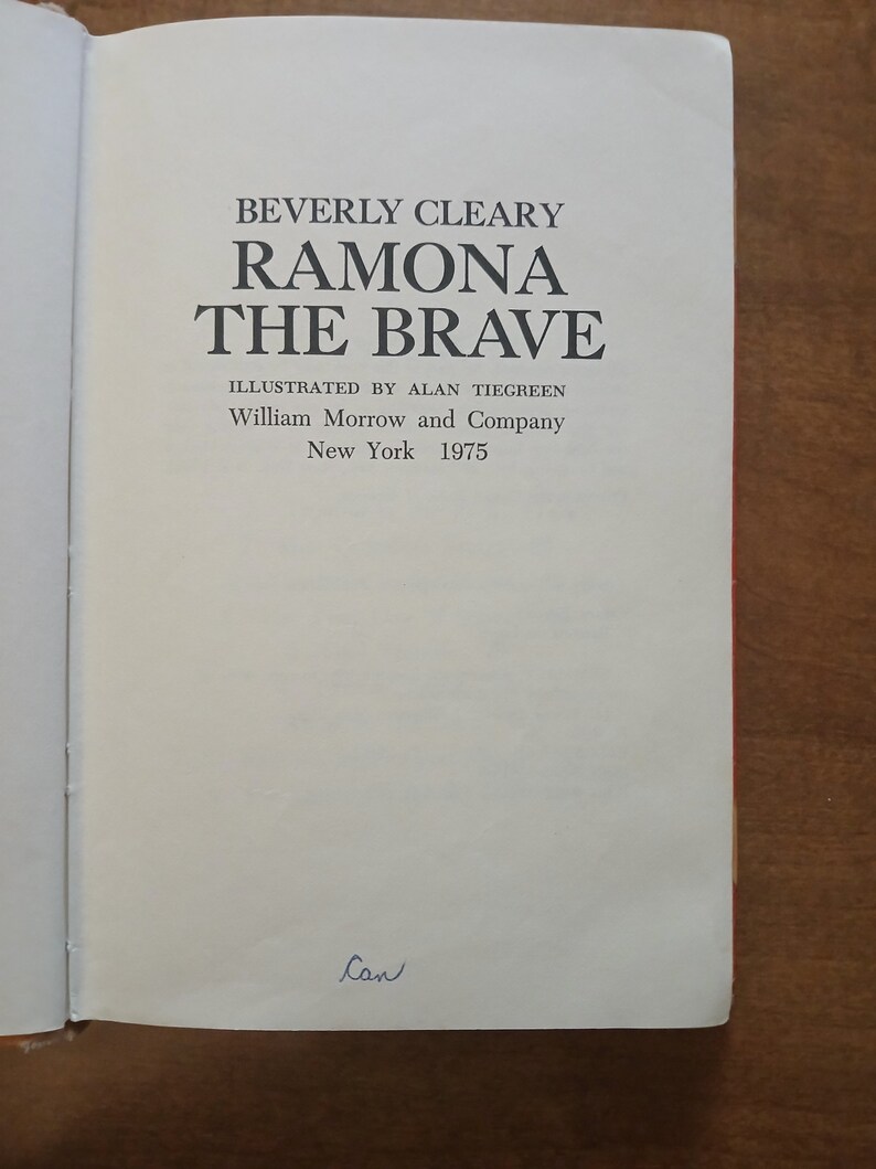 Ramona the Brave by Beverly Cleary HC Vintage Children's Book 1975 - Etsy