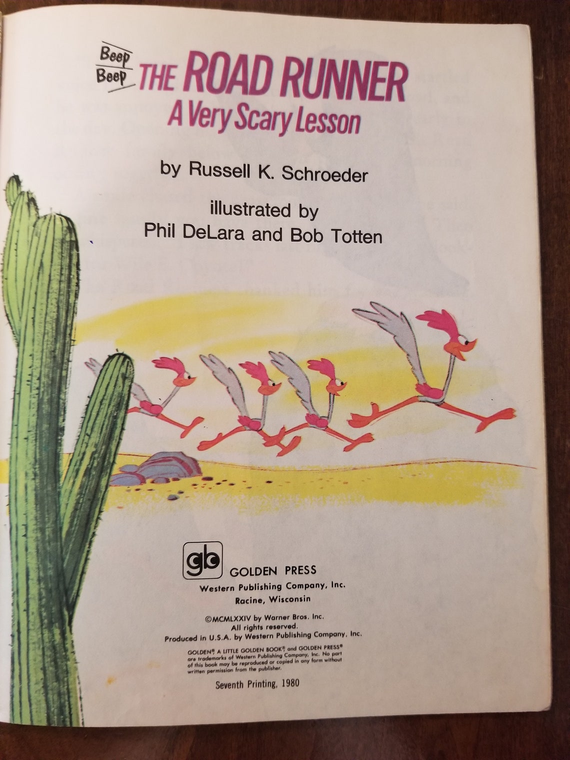 The Roadrunner A Very Scary Lesson A Little Golden Book Vintage ...