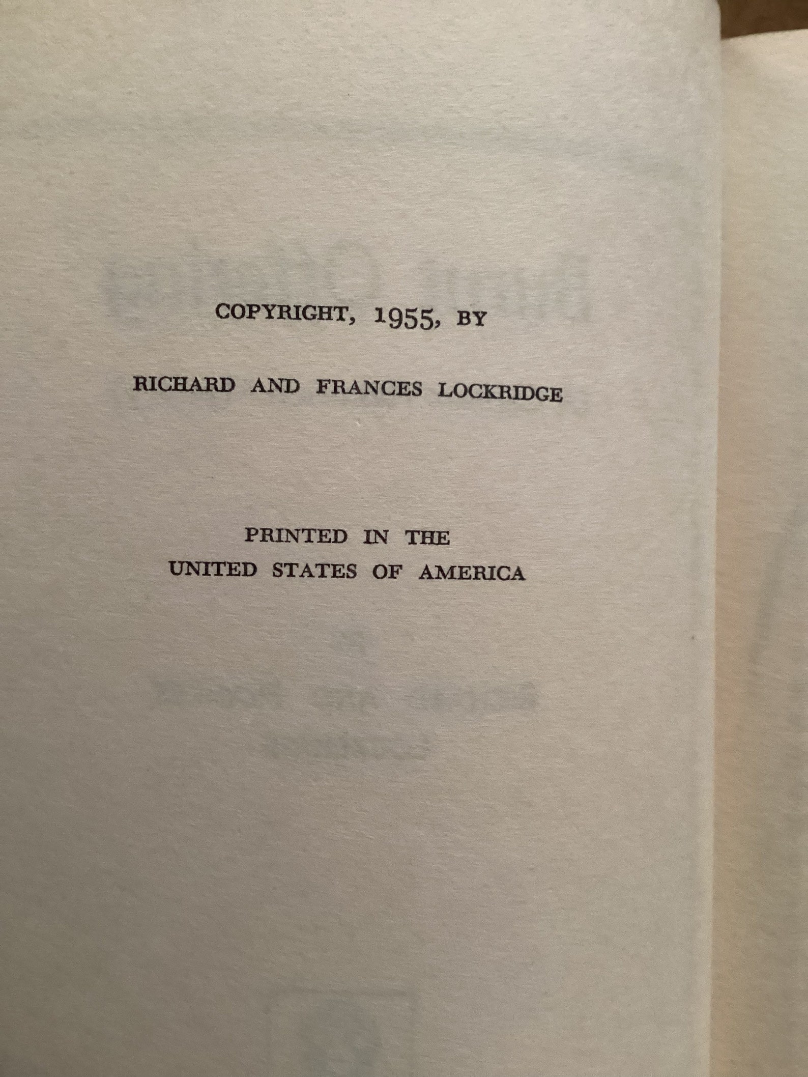 Burnt Offering by Richard and Frances Lockridge 1955 Main Line ...