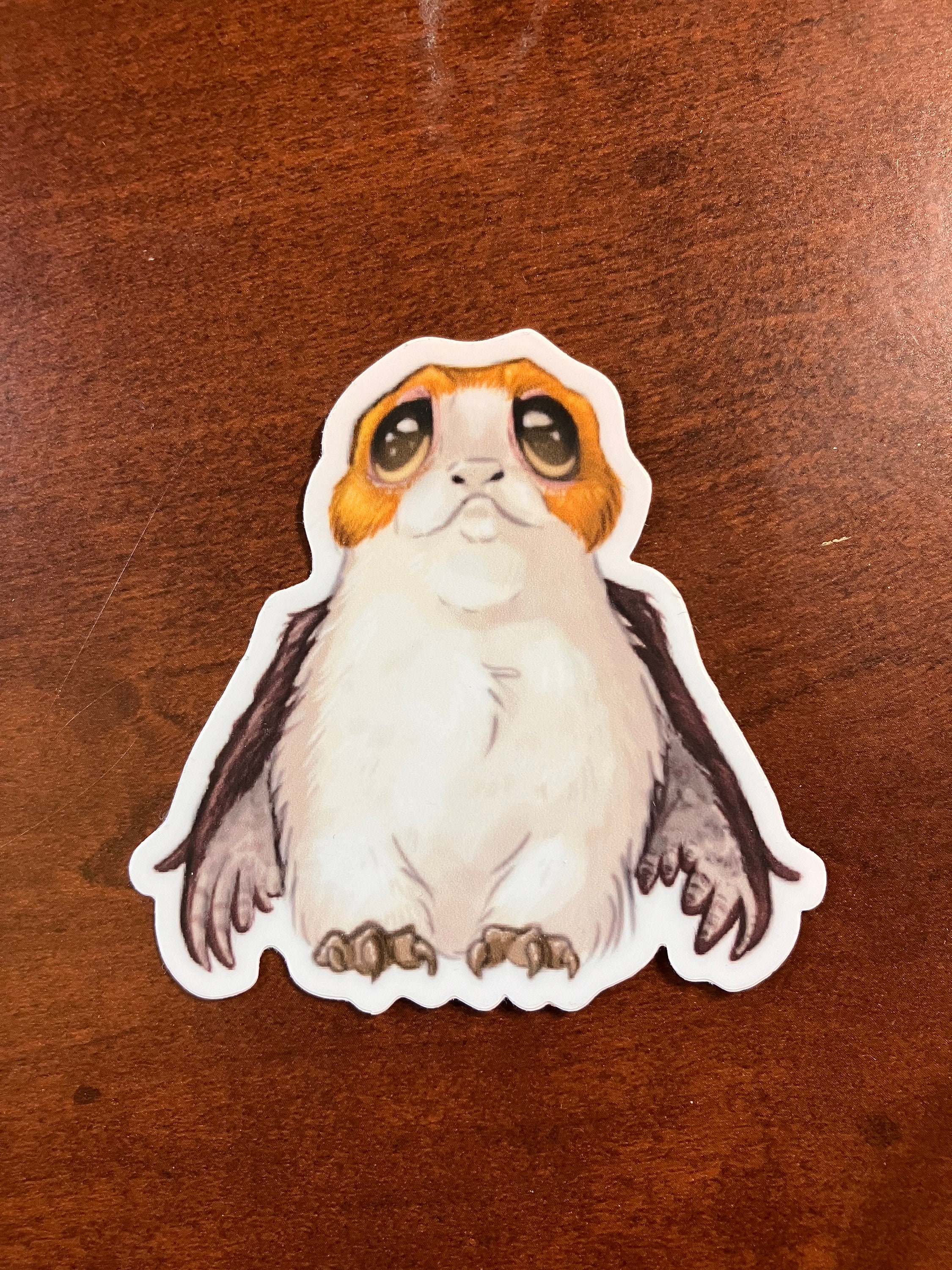 Die Cut Star Wars Porg Stickers, for Laptops, Ipads, Notebooks, and ...