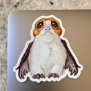 Die Cut Star Wars Porg Stickers, for Laptops, Ipads, Notebooks, and ...