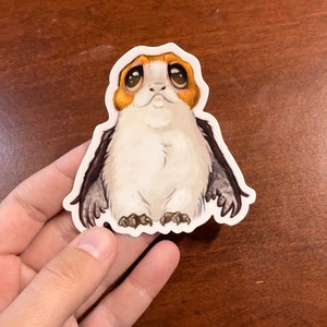 Die Cut Star Wars Porg Stickers, for Laptops, Ipads, Notebooks, and ...