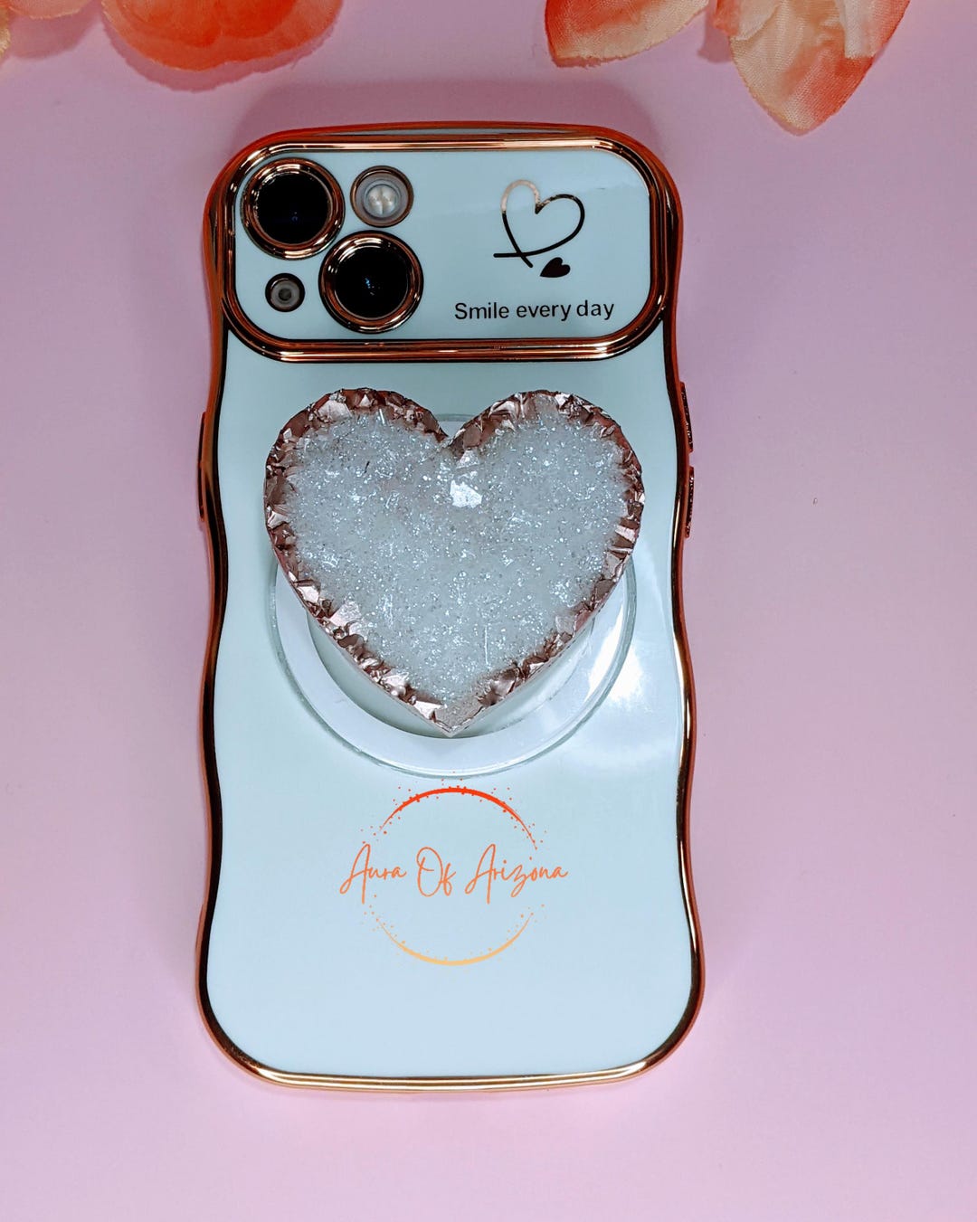 Resin Geode Phone Grip, Phone Accessories, Druzy Phone Grip, Geode ...