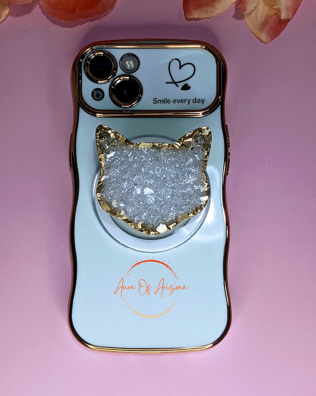 Resin Geode Phone Grip, Druzy Phone Grip, Geode Phone Grip, Phone Stand ...