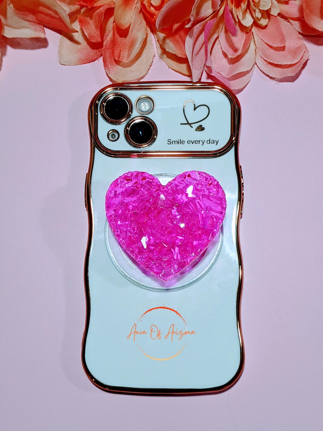 Resin Geode Phone Grip, Phone Accessories, Druzy Phone Grip, Geode ...