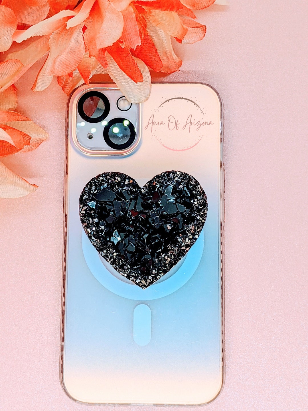 Resin Geode Phone Grip, Phone Accessories, Druzy Phone Grip, Geode ...