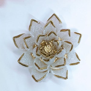 Resin Lotus Flower, Phone Accessories, Gold Phone Grip, Flower Phone ...