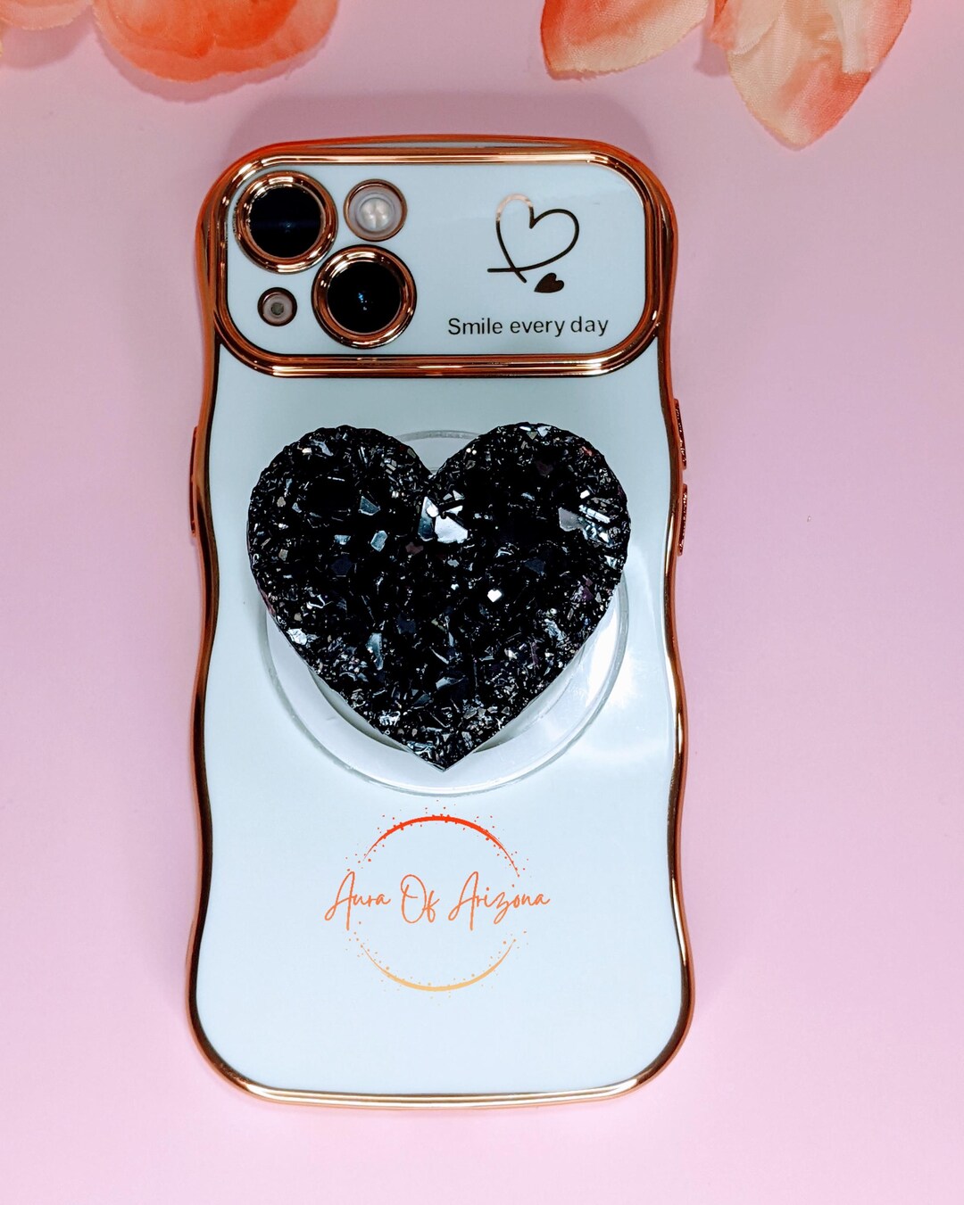 Resin Geode Phone Grip, Phone Accessories, Druzy Phone Grip, Geode ...