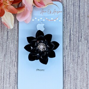 Resin Lotus Flower, Phone Accessories, Gold Phone Grip, Flower Phone ...