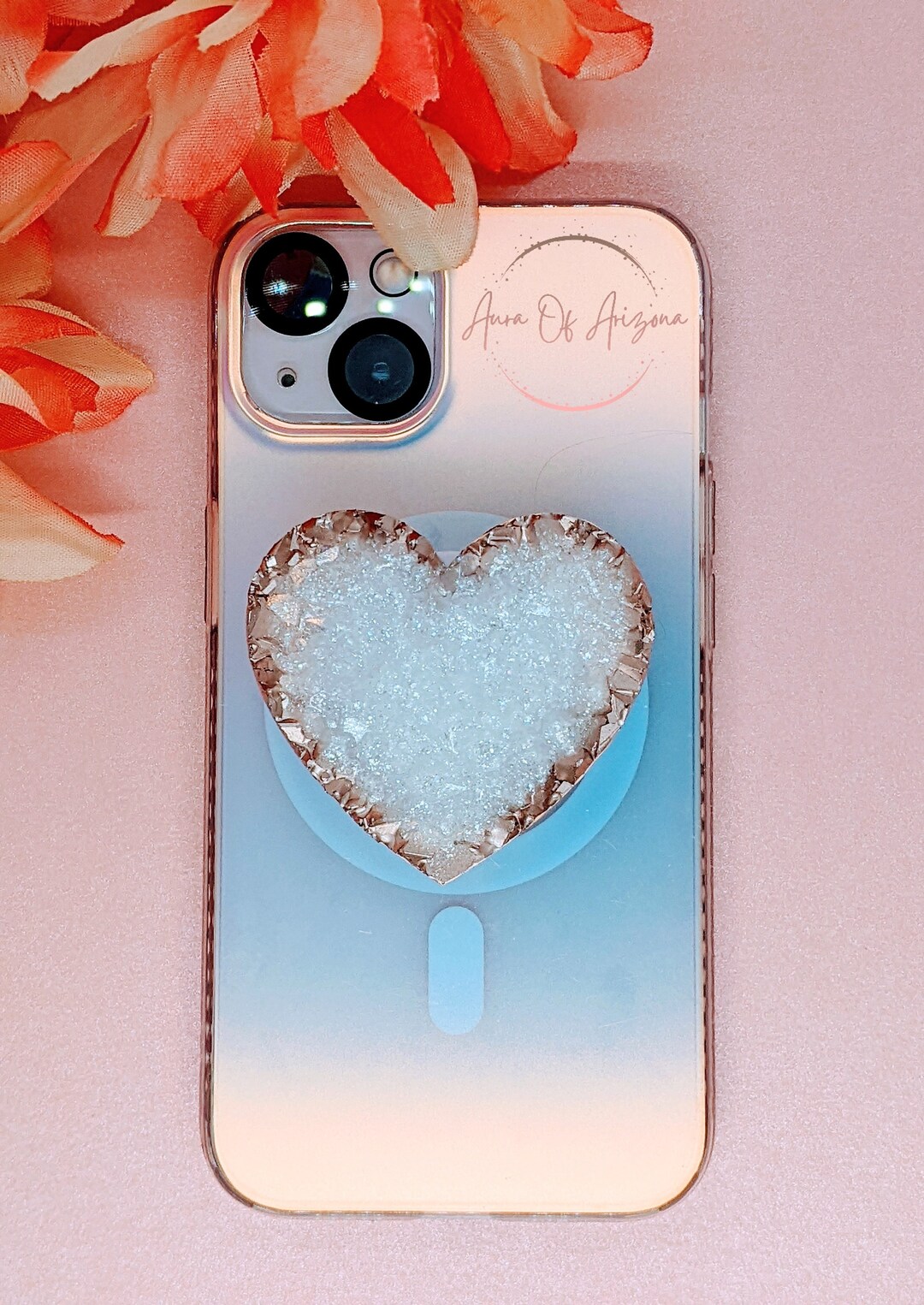 Resin Geode Phone Grip, Phone Accessories, Druzy Phone Grip, Geode ...