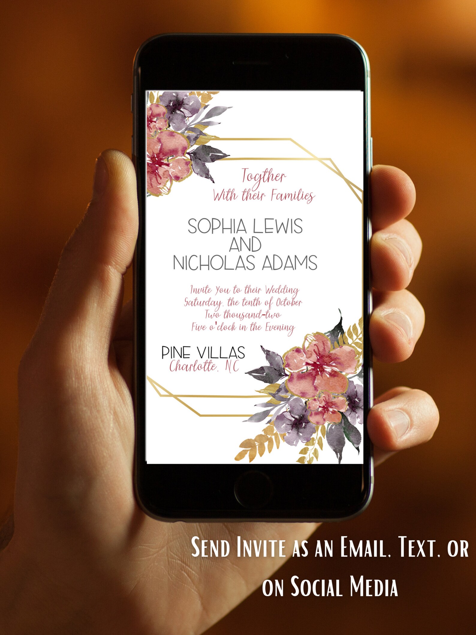 Editable Wedding Invitation, Instant Download, and 100% Printable - Etsy