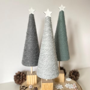 Yarn Christmas Tree on a Stand, Christmas Decoration Ornament ...