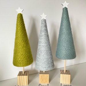 Yarn Christmas Tree on a Stand, Christmas Decoration Ornament ...