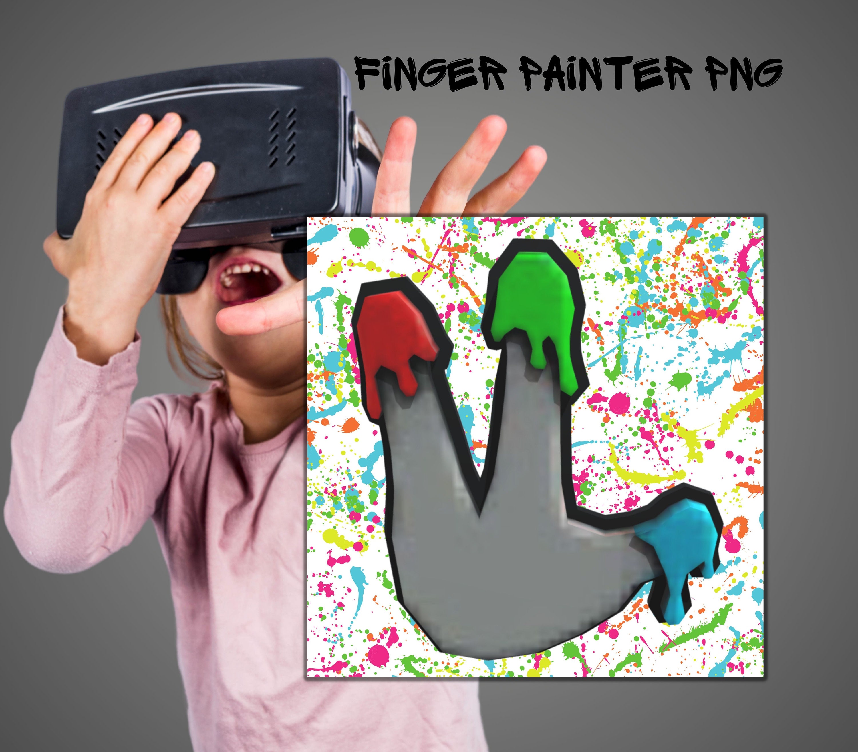 Finger Painter Badge Gorilla Tag Game Inspired Clipart Image PNG, Gamer ...