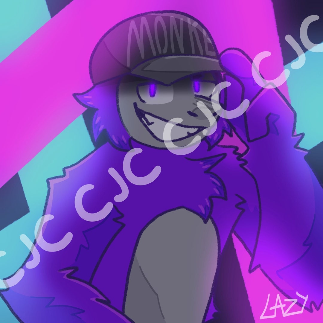 Original Gorilla Tag PFP Cap Monke, PNG Purple Monkey VR Gamer ...