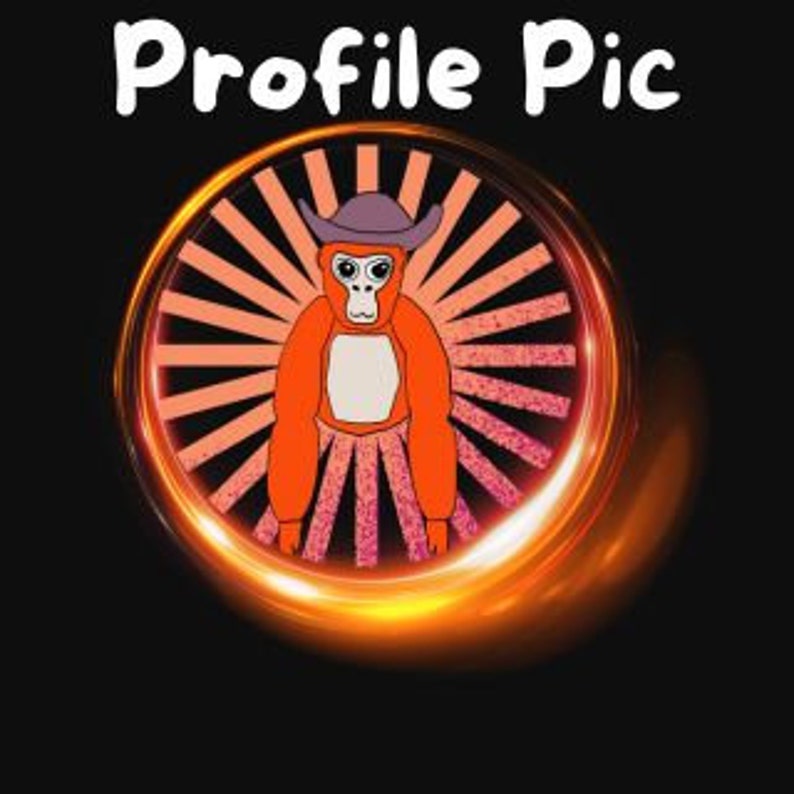 Gorilla Tag PNG Orange Monkey With Hat, Gamer Merch, Monke Gorilla VR ...