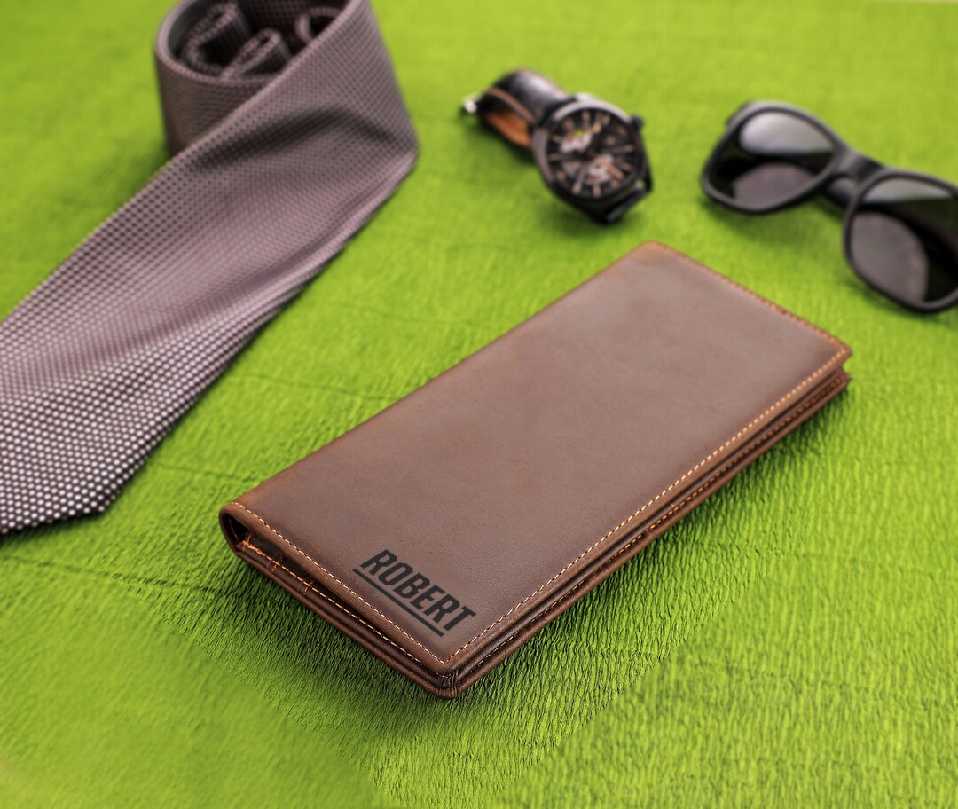 Custom Leather Long Wallet for Men Genuine Leather Long Wallet With ...