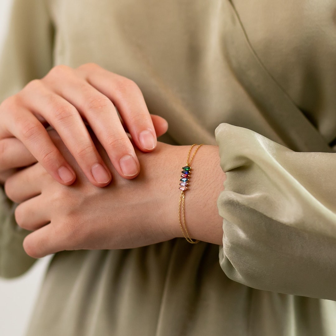 Personalized Family Bracelet 925 Sterling Silver Custom - Etsy