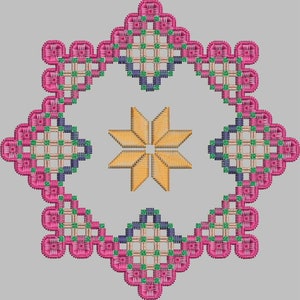 Square Napkin, Doily Hardanger Machine Embroidery Design, Hardanger ...
