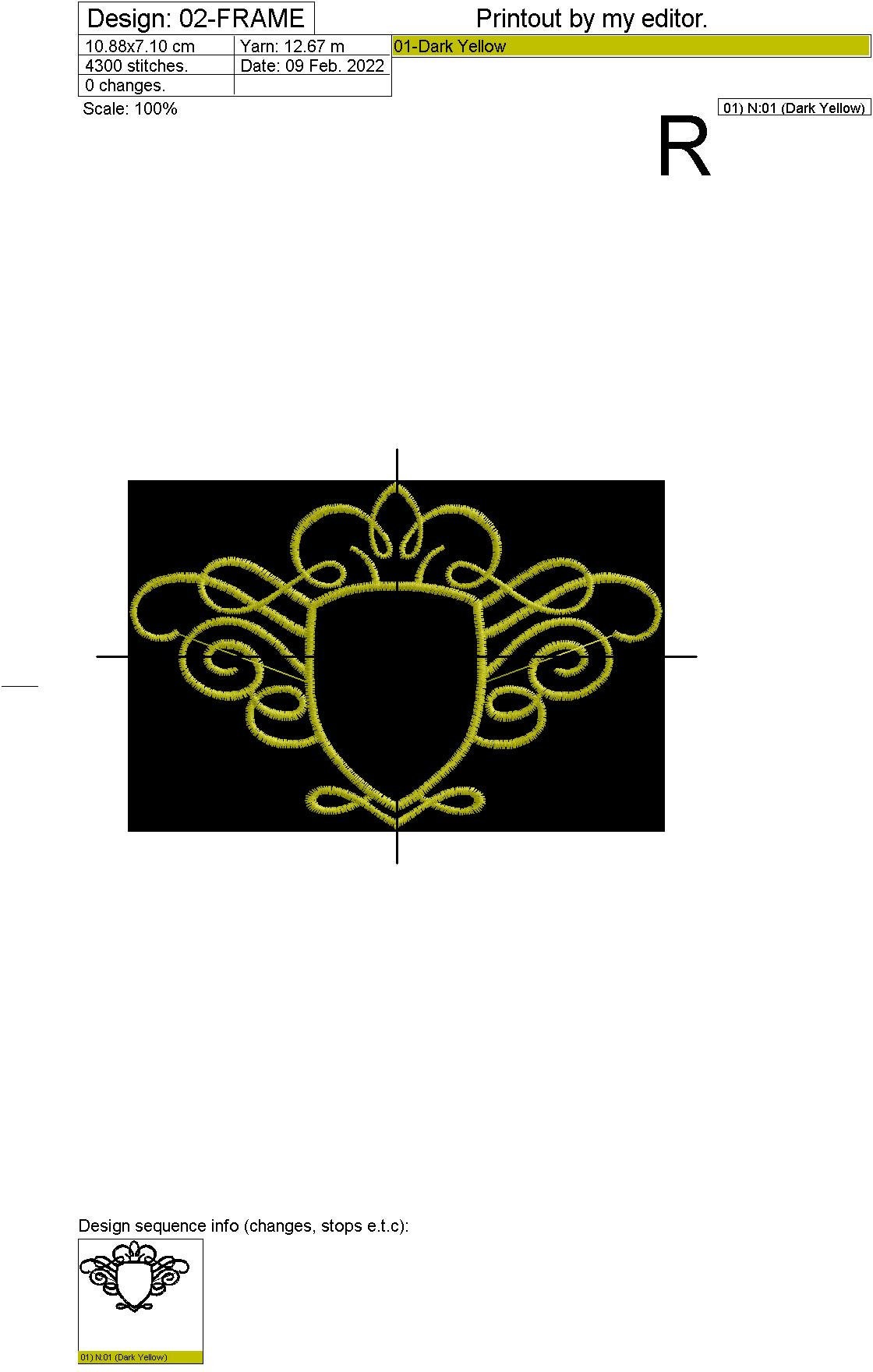 Blank Monogram Frame Machine Embroidery Design. Monogram Frame ...