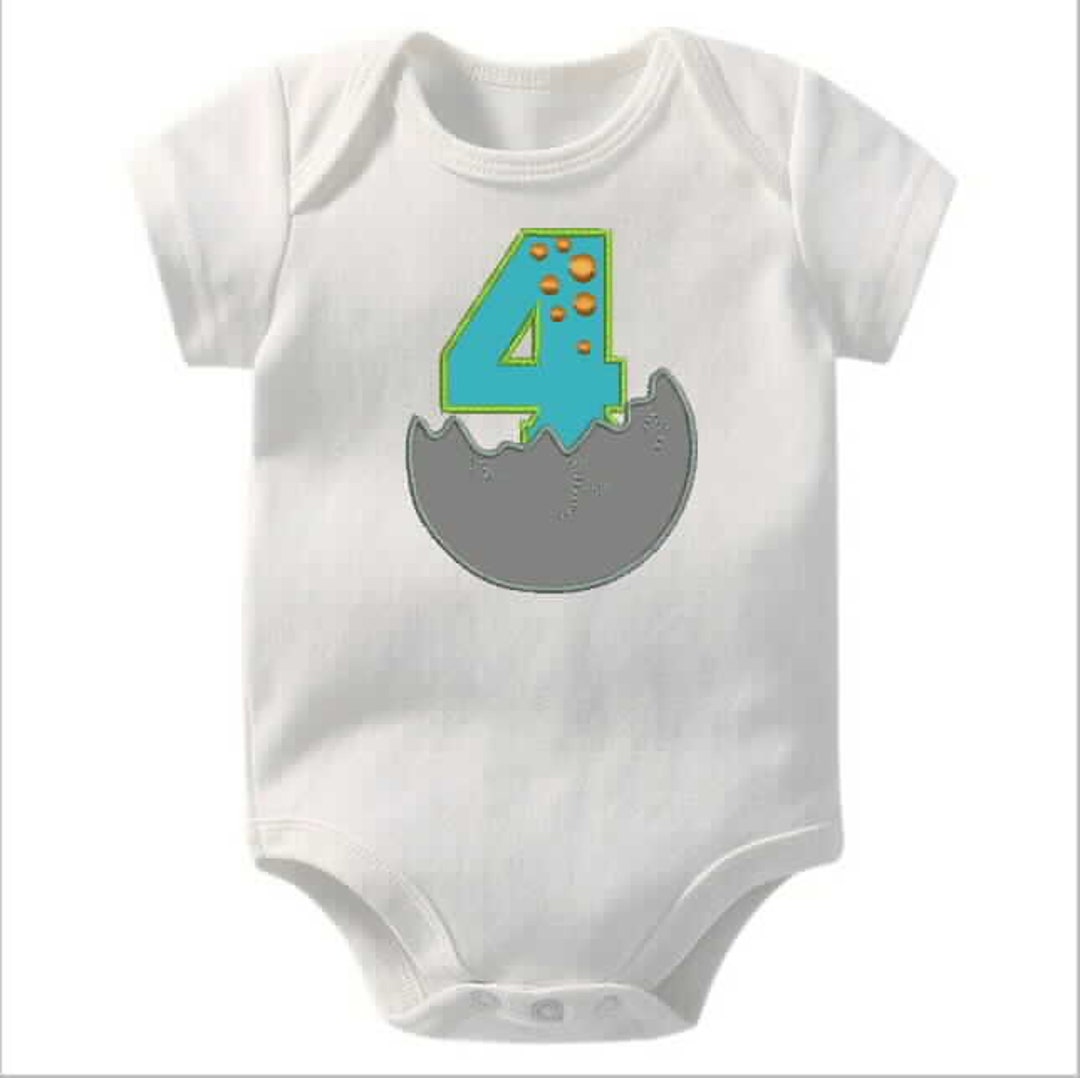 Number 4 in Egg Applique Embroidery Design, 5 Sizes, 10 Formats ...