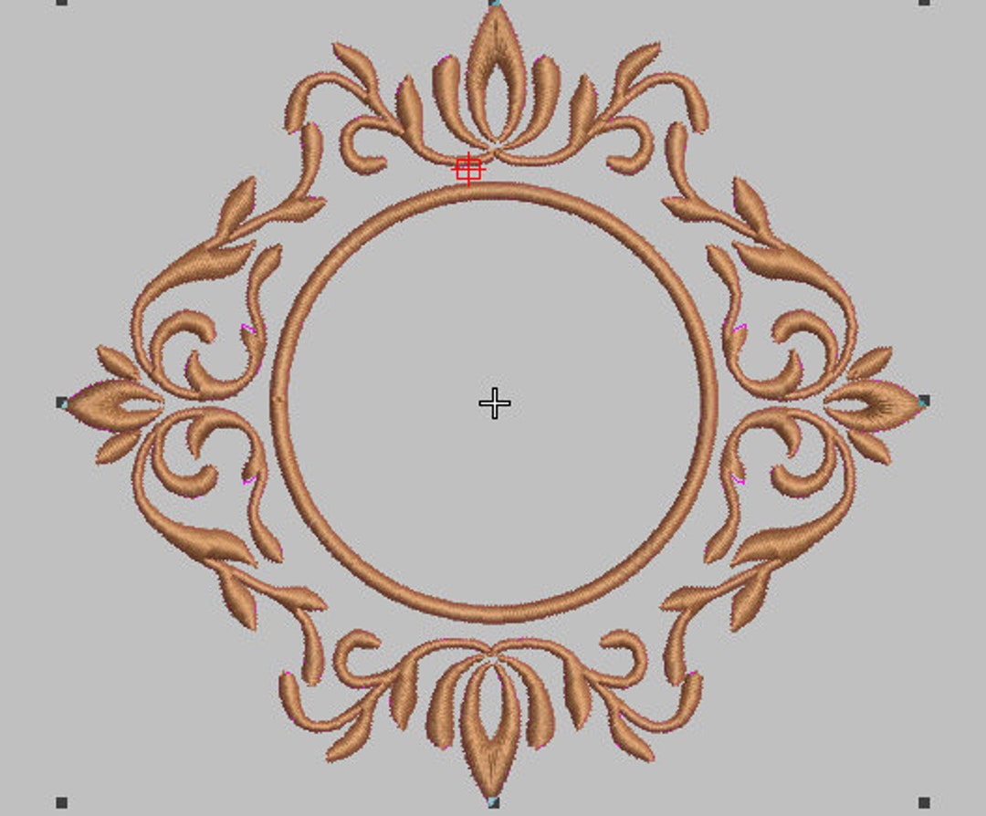 Floral Frame Machine Embroidery Design, 5 Sizes, 10 Formats. Instant ...