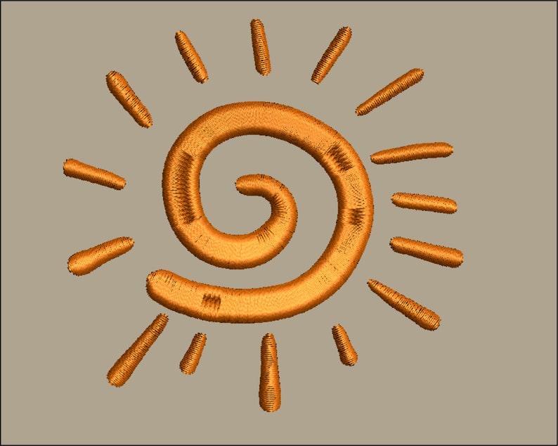 Sun Machine Embroidery Design, 6 Sizes, 10 Formats. Instant Download - Etsy