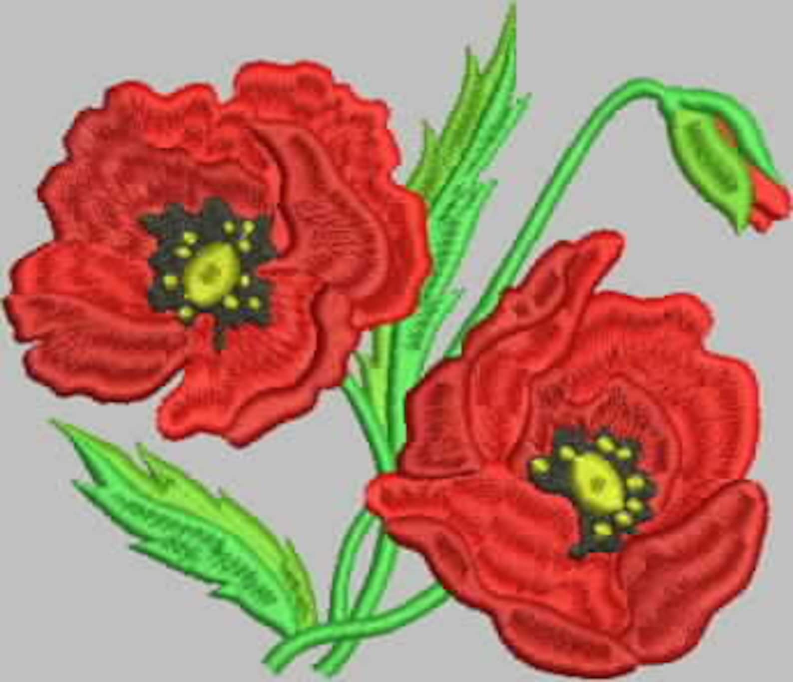 Poppy, Flower, Machine Embroidery Design, 10 Sizes, 10 Formats. - Etsy