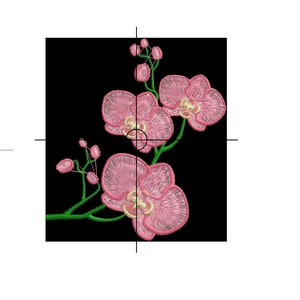 Orchids, Flowers, Machine Embroidery Design, 4 Sizes, 10 Formats ...