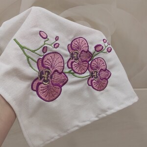 Orchids, Flowers, Machine Embroidery Design, 4 Sizes, 10 Formats ...