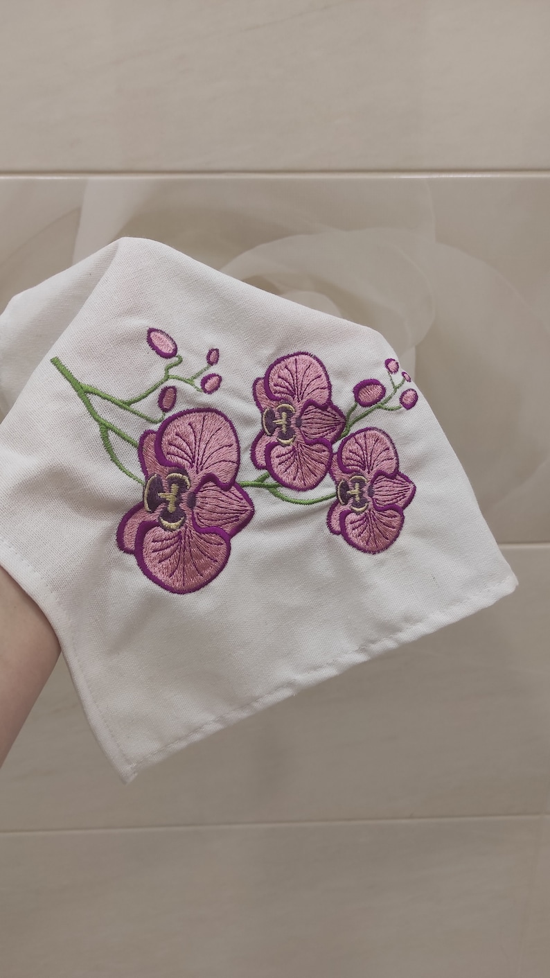 Orchids, Flowers, Machine Embroidery Design, 4 Sizes, 10 Formats ...