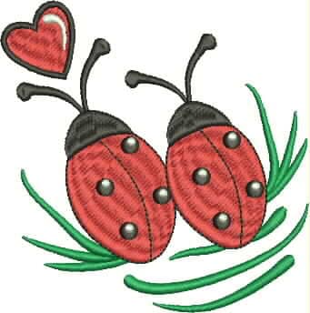 Ladybug Love Machine Embroidery Design, 10 Formats. 15 Sizes. Instant ...