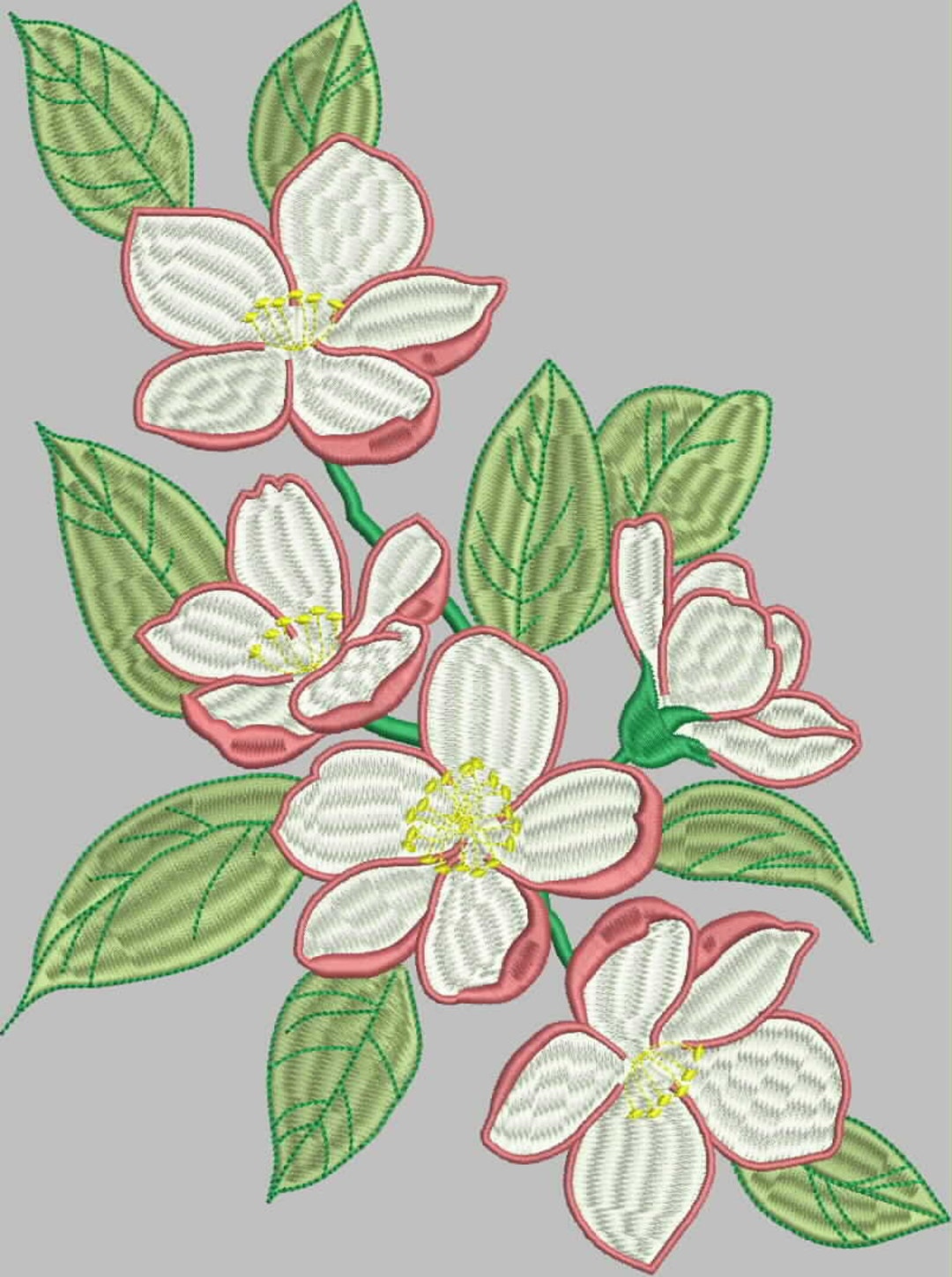 Apple Blossom, Flowers, Machine Embroidery Design - Etsy