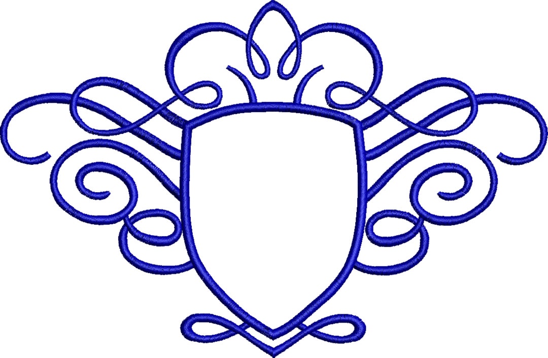 Blank Monogram Frame Machine Embroidery Design. Monogram Frame ...