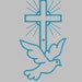 Cross, Pigeon Machine Embroidery Design, 10 Formats. Instant Download ...