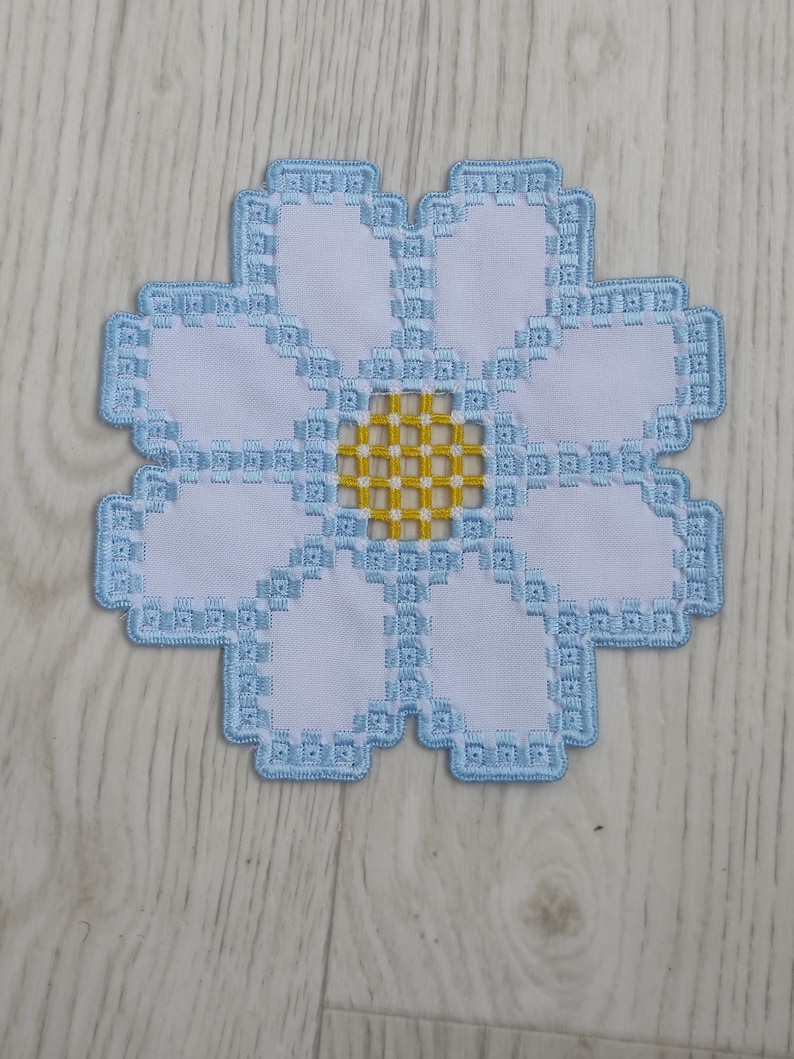 Chamomile, Napkin, Doily Hardanger Machine Embroidery Design, Hardanger ...