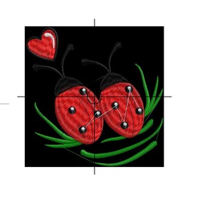 Ladybug Love Machine Embroidery Design, 10 Formats. 15 Sizes. Instant ...